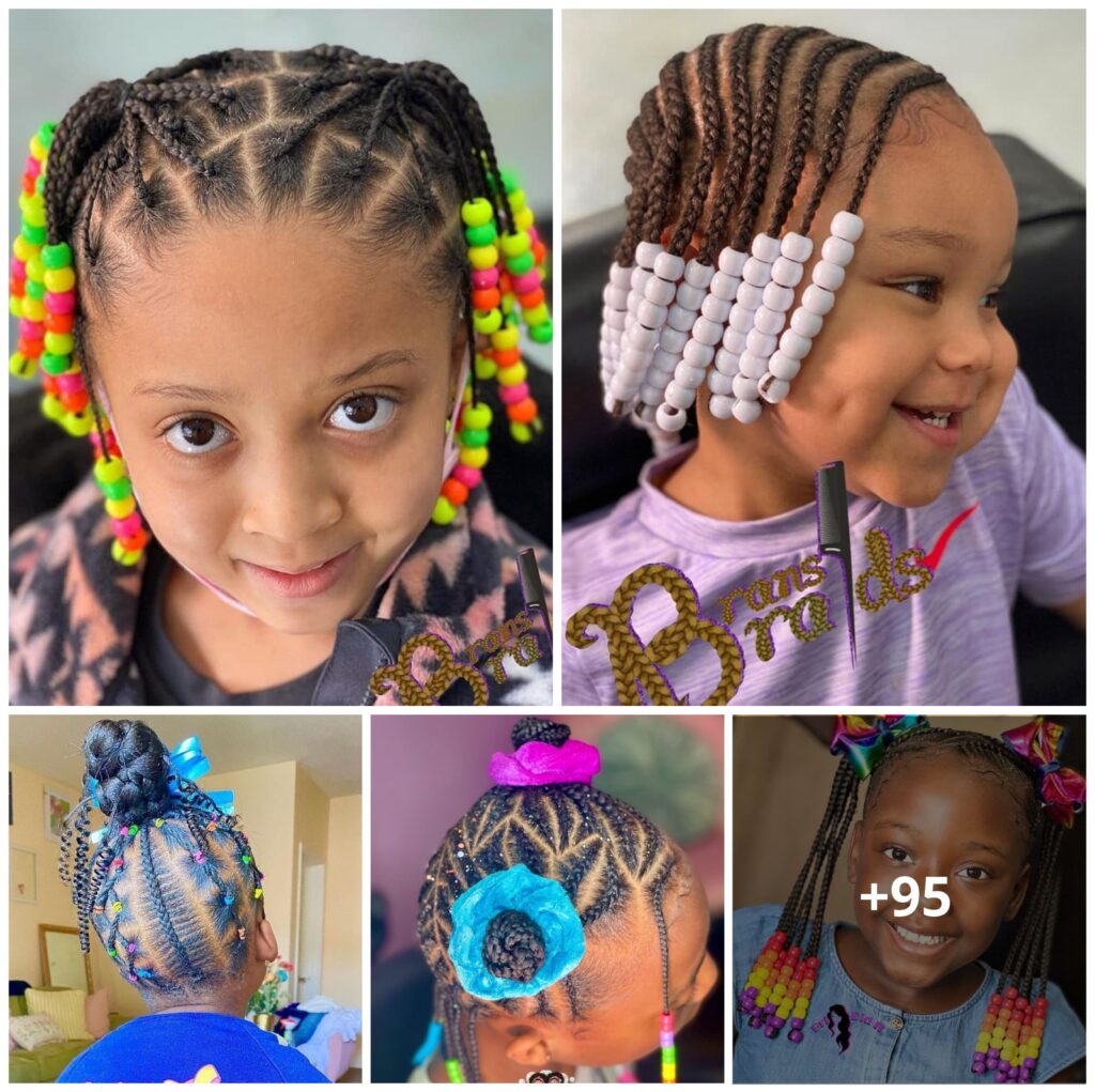 Complete Cornrow Braids With Small Accessories
