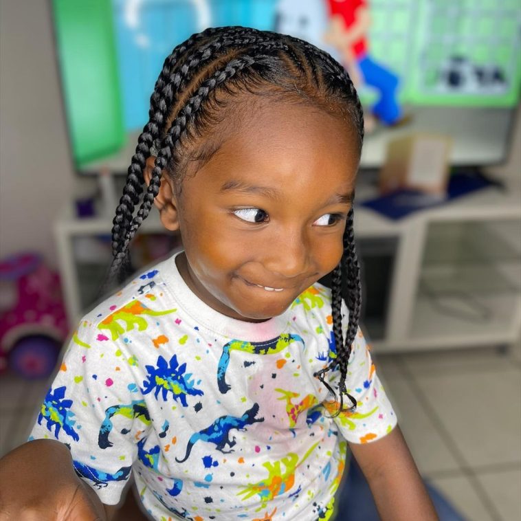 65 Beautiful African Braids For Kids