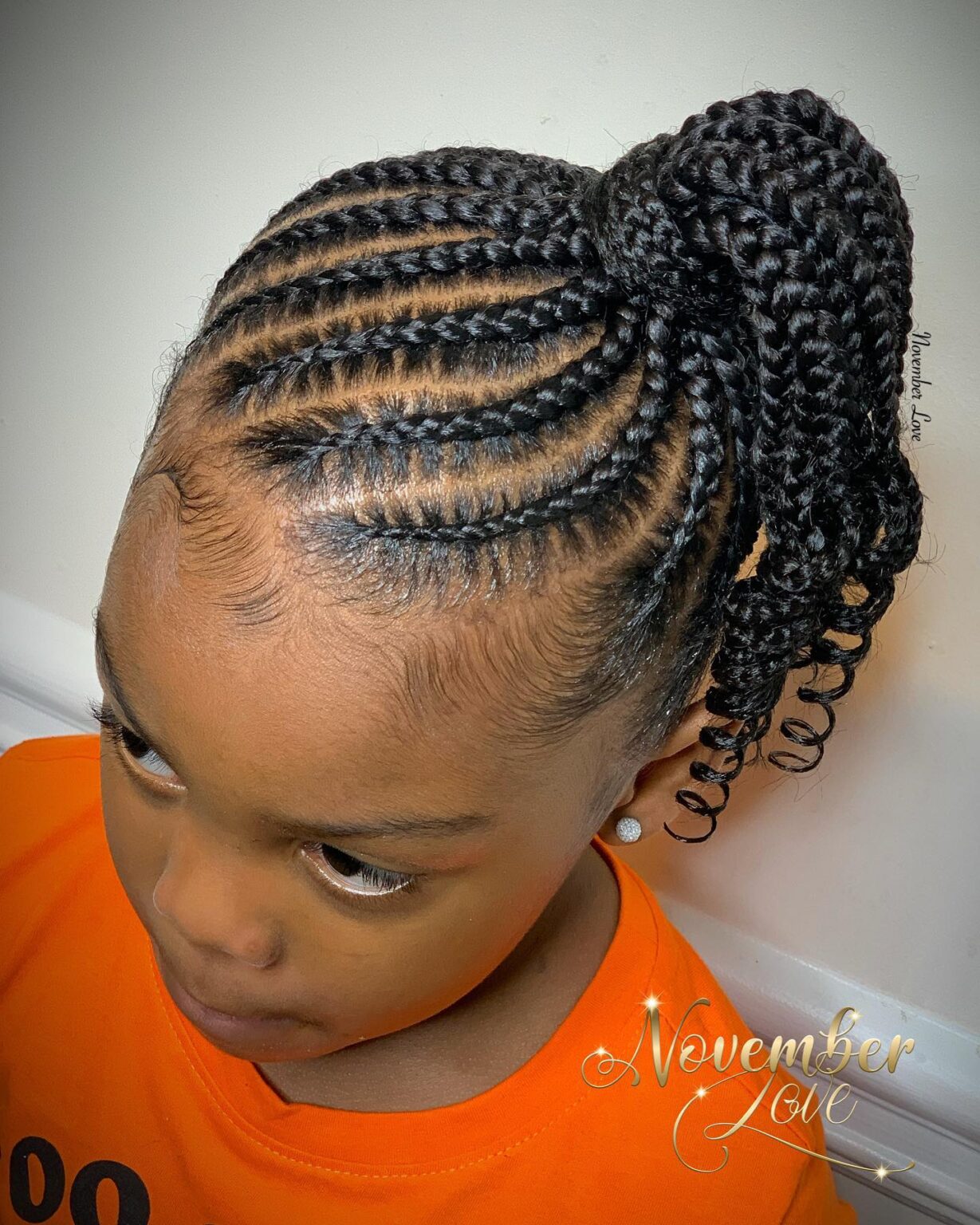 “Beaded Cornrow Ponytails for a Sleek Look” – Braids Hairstyles for Kids