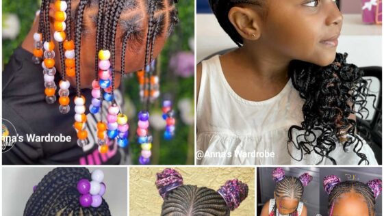 Minnie Mouse Style Applied On Braidings – Braids Hairstyles for Kids