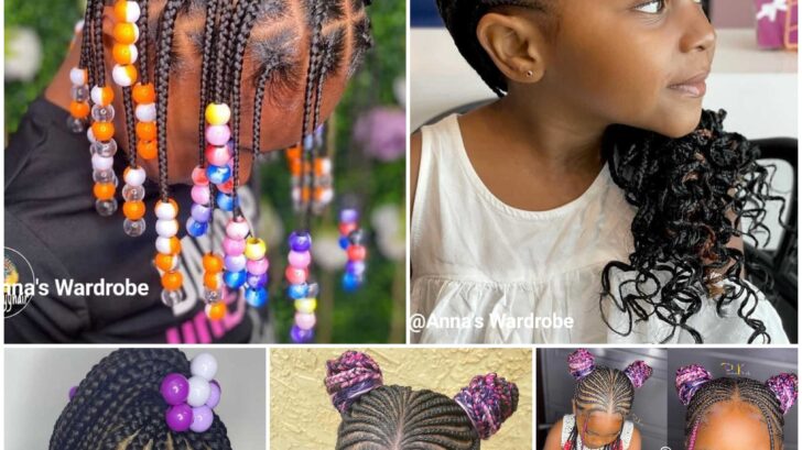 Minnie Mouse Style Applied On Braidings – Braids Hairstyles for Kids